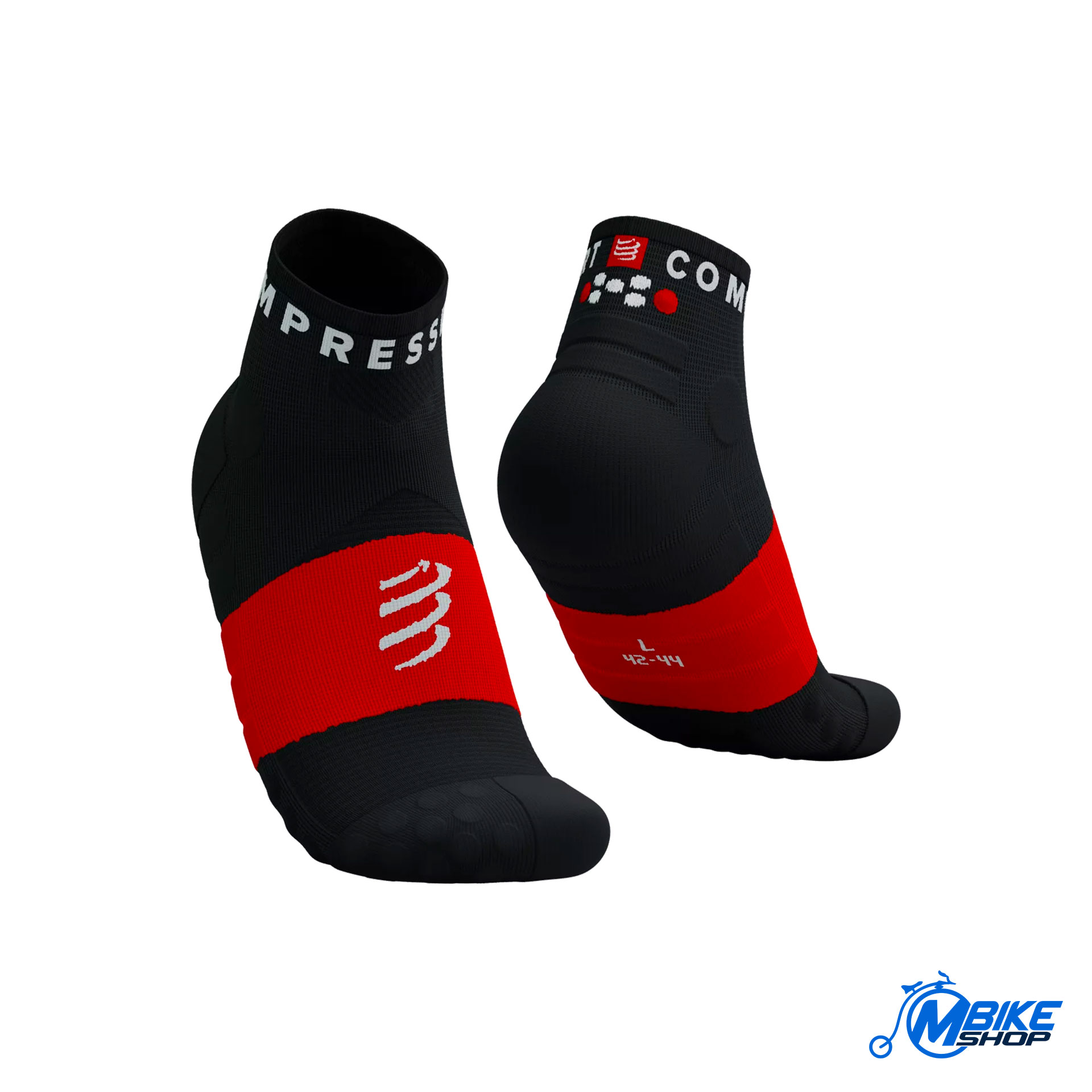Čarape COMPRESSPORT Ultra Trail Low Black/Red