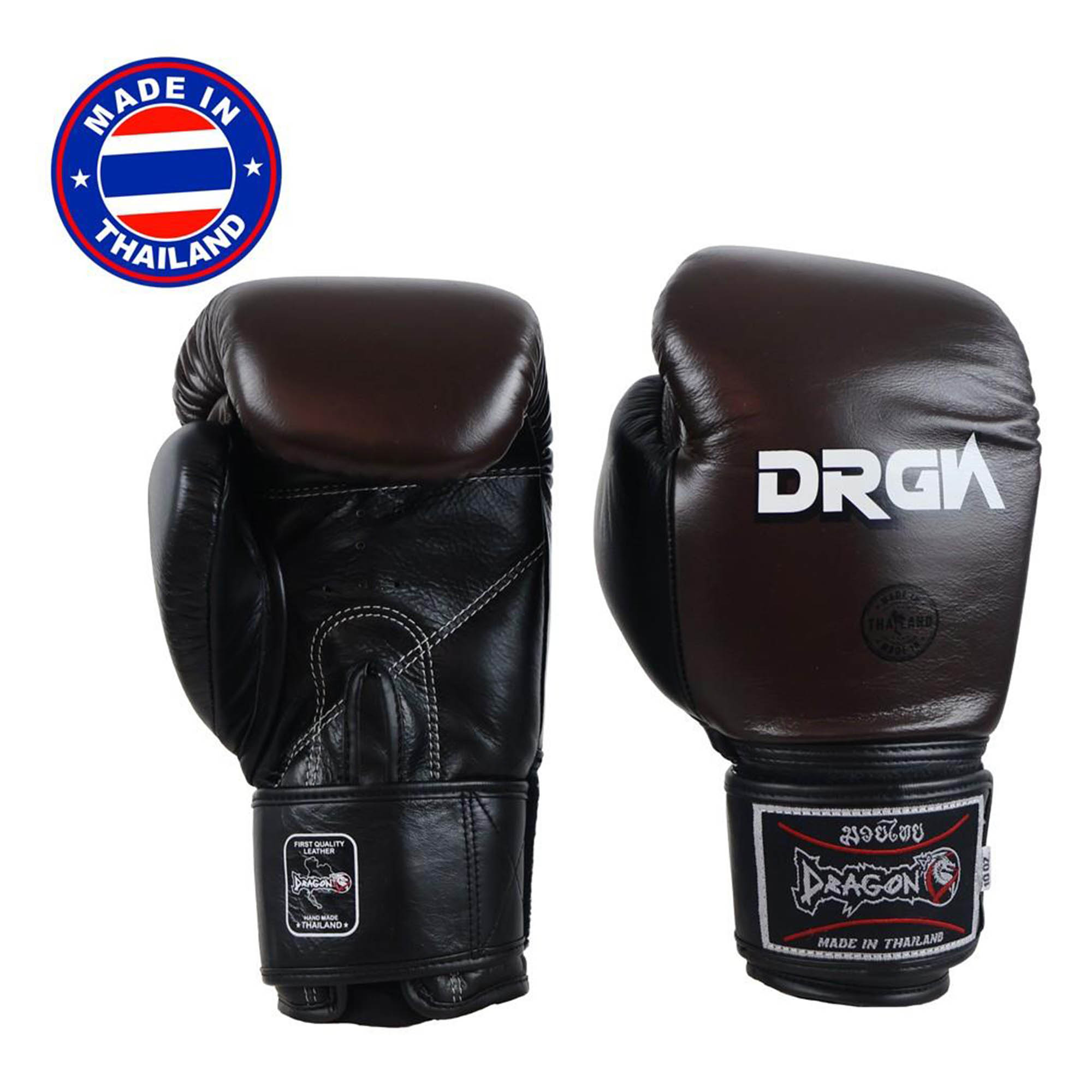 DragonDo Rukavice za box Genuine Leather Brown