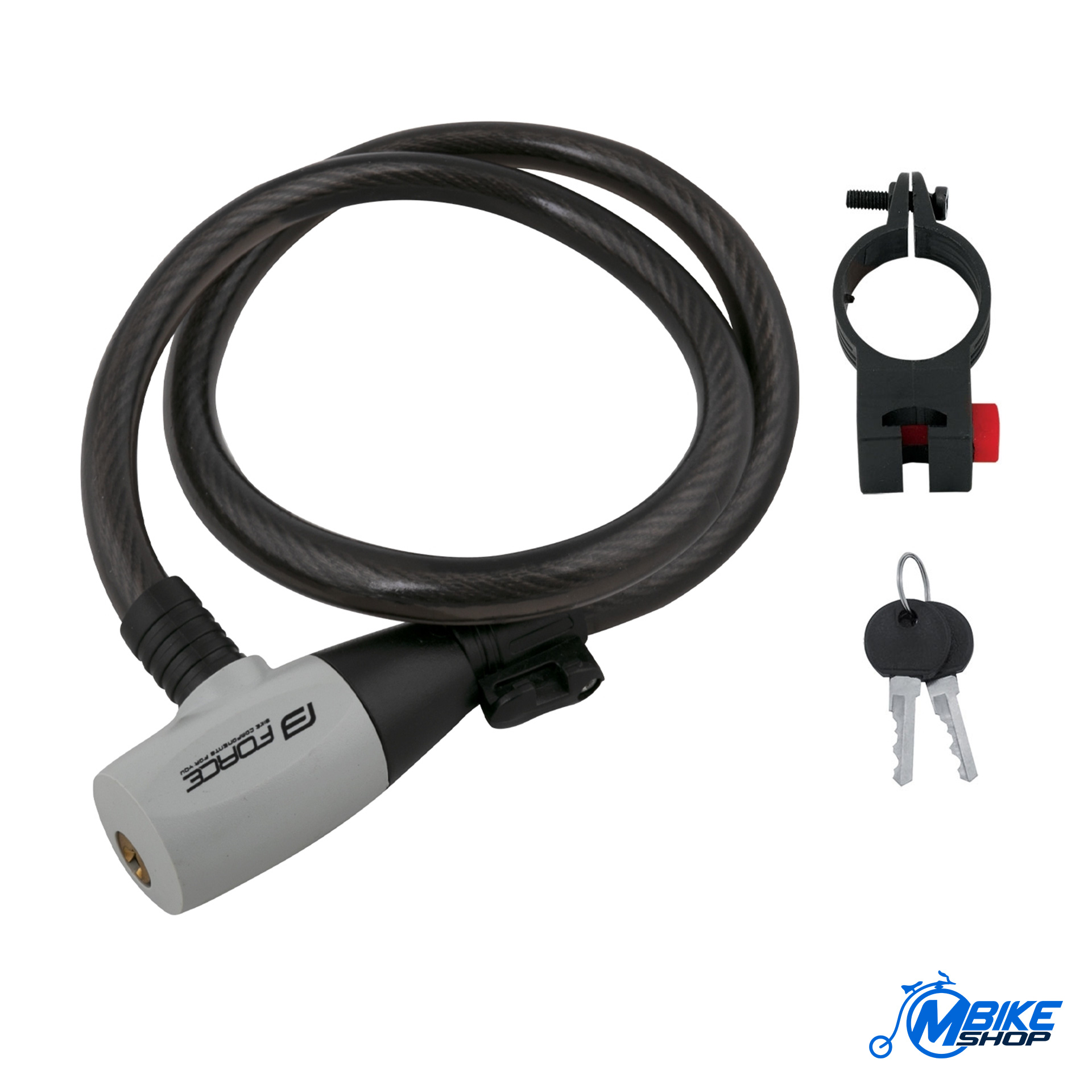 Sajla FORCE Spiralna na ključ 80cm/12mm Black